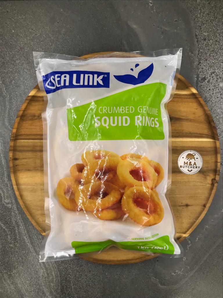 Sealink Crumbed Squid Rings 1kg – M & A Butchery