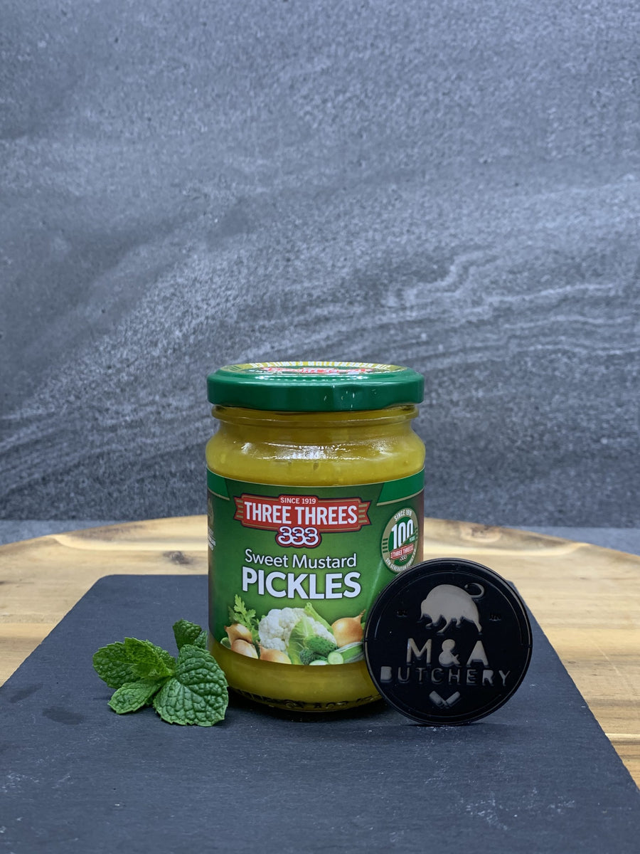 Three Threes Sandwich Pickles 390g – M & A Butchery
